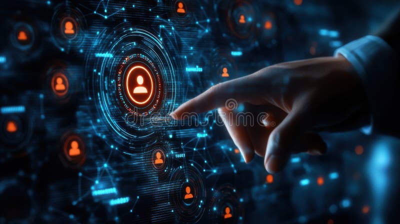 Touchpoint Interaction with Digital User Interface Showcasing Virtual ...