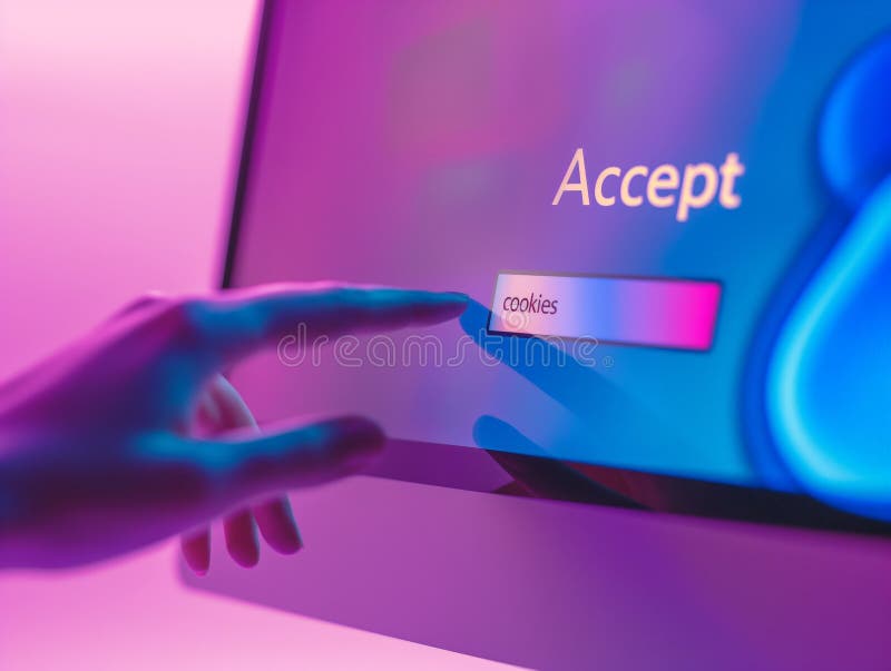 Online User Accepting Cookies Stock Photo - Image of access, personal ...