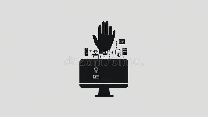 A Hand Reaches Towards a Computer Screen Where Settings and Security ...