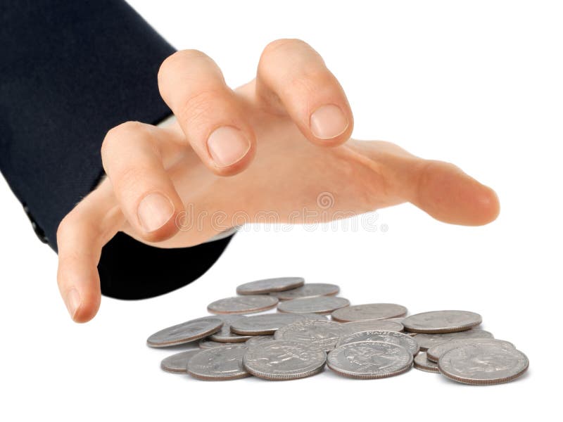 Hand Holding Gold Coins stock image. Image of charity - 18161865