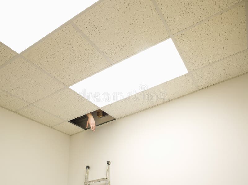 Hand Reaching from Hole in Ceiling Stock Photo - Image of destroy, home ...