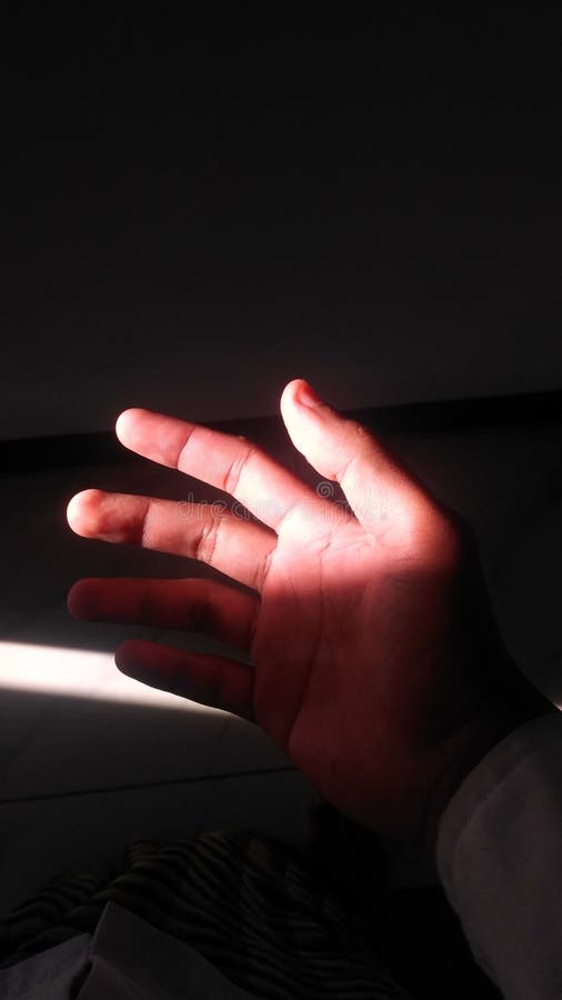 Hand Reaching for the Light in the Darknes Stock Image - Image of organ ...