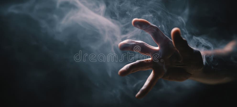 The Hand Reaching through a Mysterious Cloud of Smoke AI Generated ...