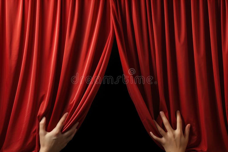 Behind Red Curtain Stock Illustrations – 315 Behind Red Curtain Stock ...