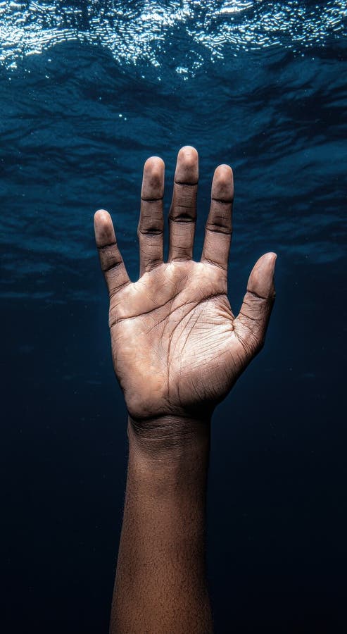 Hand Reaching Out Of Water