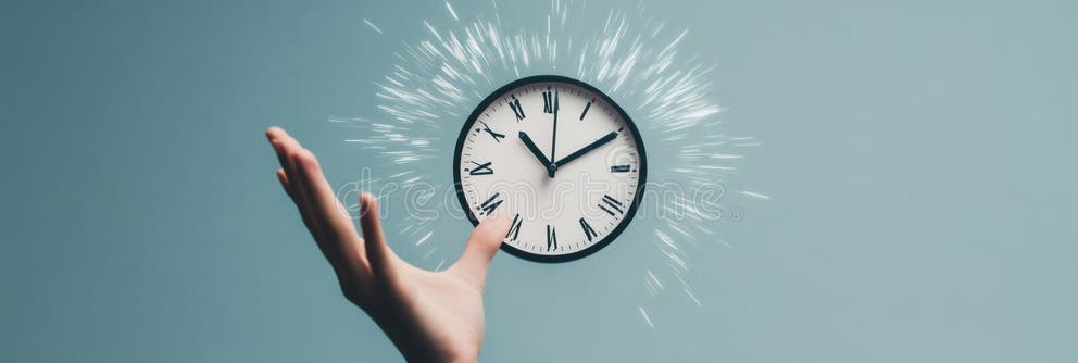 Hand Blocking Shattering Clock Face, Representing Overwhelming Stress ...