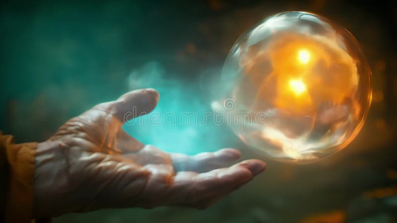 A Hand Reaching Out To Touch a Floating Orb Representing the Connection ...