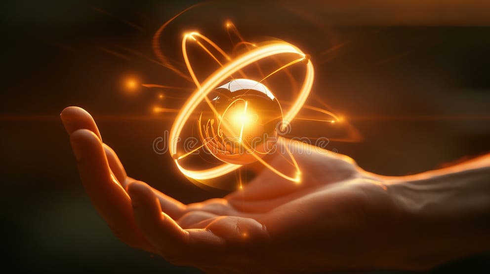 A Hand Reaching Out Towards a Glowing, Three-dimensional Representation ...