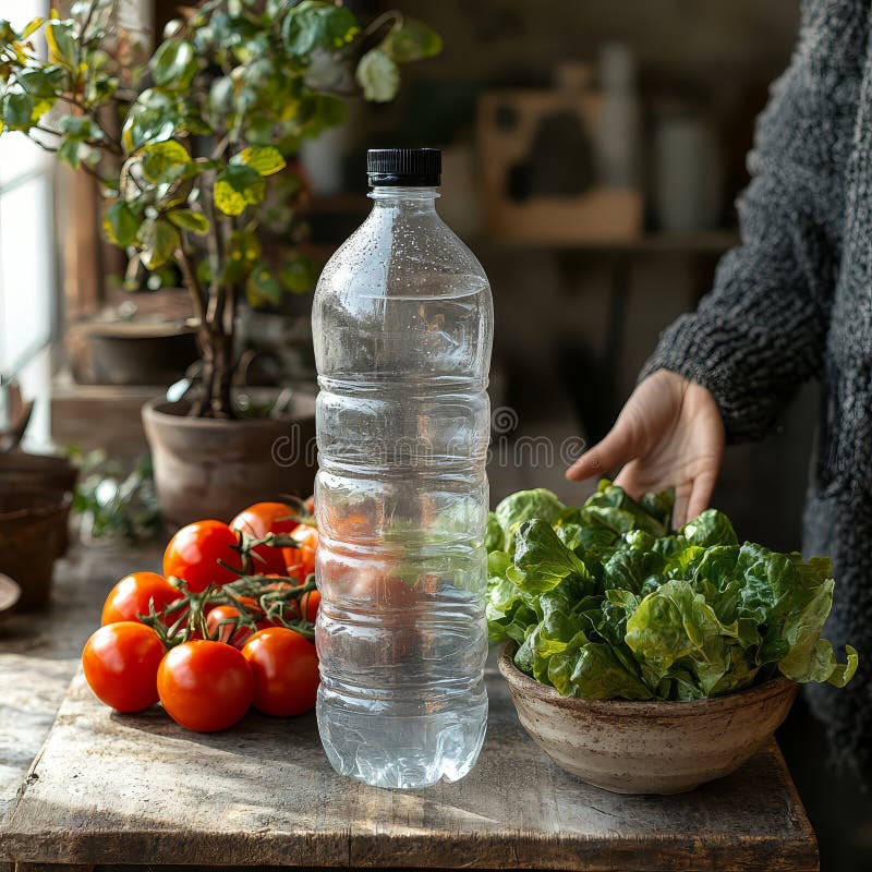 Hand Reaching for Plastic Bottle in Dark Setting Stock Image - Image of ...