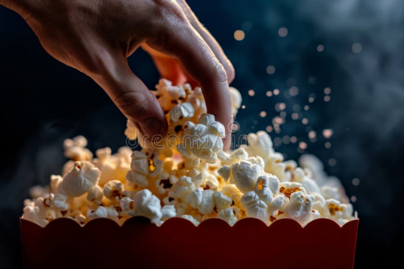 Grabbing Popcorn Stock Illustrations – 22 Grabbing Popcorn Stock ...