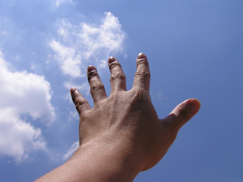 Hand reaching for the sky stock image. Image of ambitious - 13015
