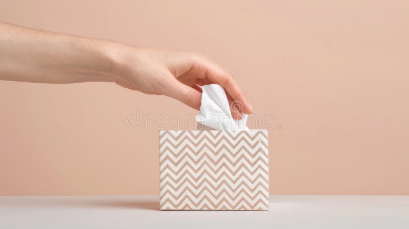 The Hand with Tissue Box.AI Generated Image Stock Photo - Image of home ...
