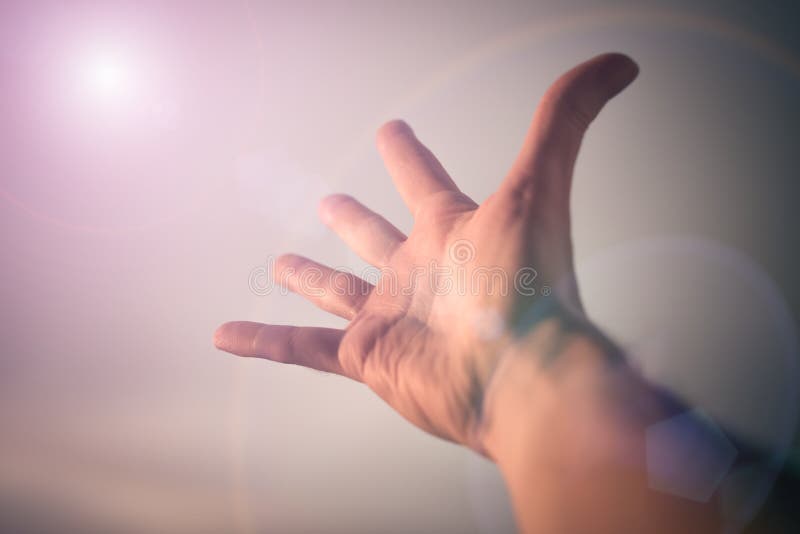 Hand Reaching To Sky. Stock Photo - Image: 44383854