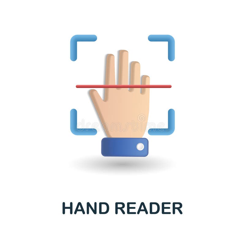 Hand Reader Icon. 3d Illustration from Security Collection Stock Vector ...