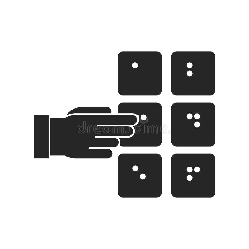 Hand reading braille stock vector. Illustration of embossed - 300191904