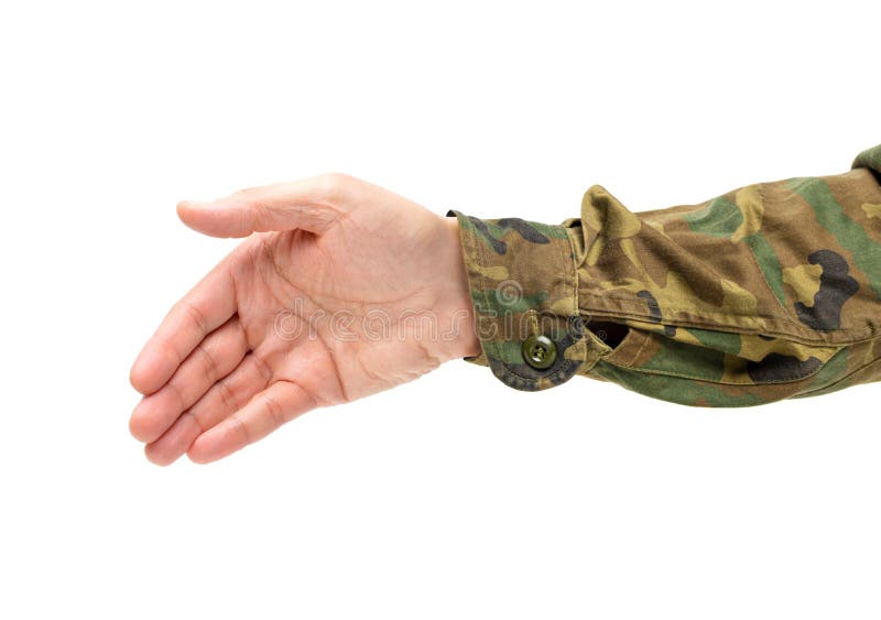Armed Soldier Giving Hand Signal Stock Image - Image of directions ...