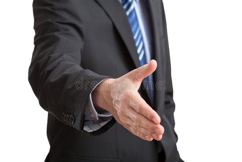 Hand ready to handshake stock image. Image of language - 33361615