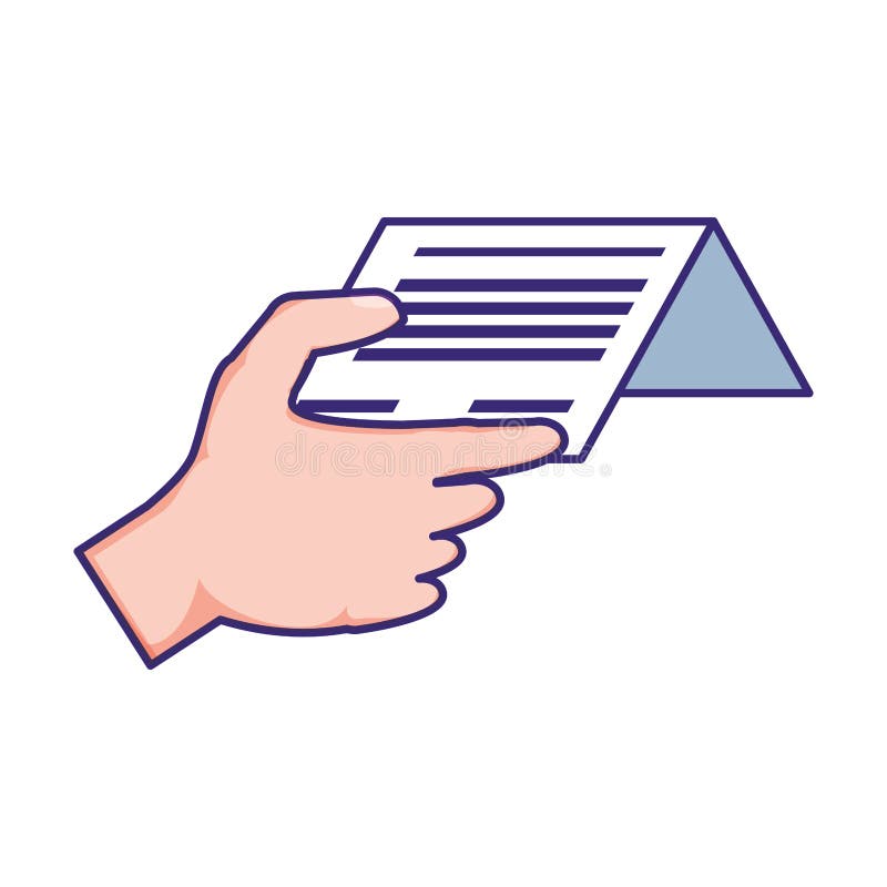 Hand with receipt icon stock vector. Illustration of billing - 136836283