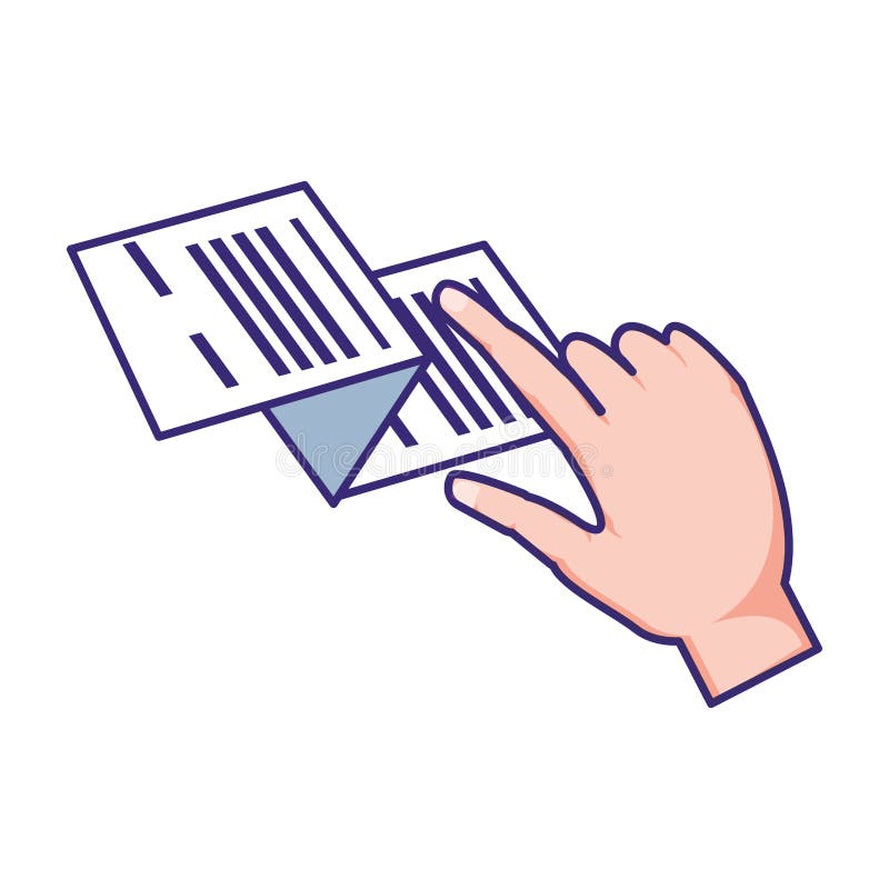 Hand with receipt icon stock vector. Illustration of billing - 136836761