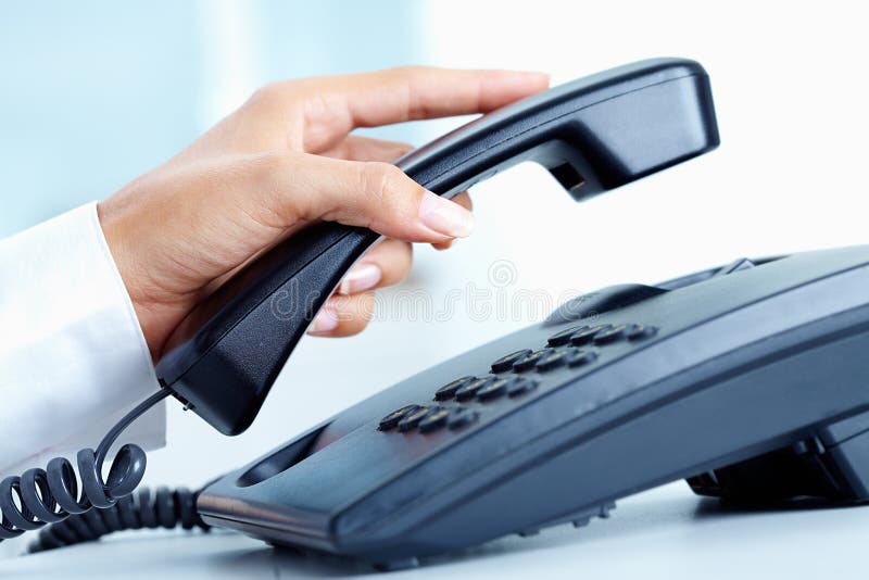 Hand with receiver stock image. Image of finger, conversation - 15104587