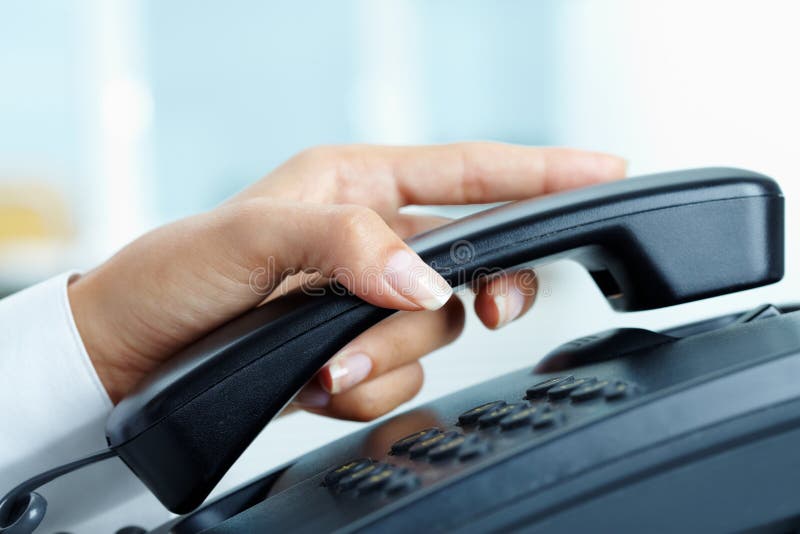 Hand with receiver stock photo. Image of connectivity - 27332012