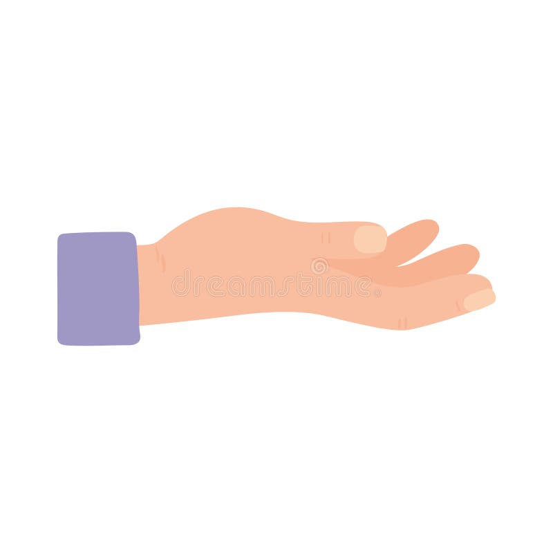 Hand receiving gesture stock illustration. Illustration of help - 230867757