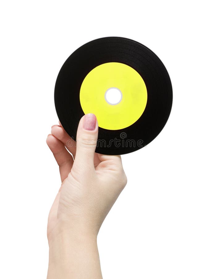 Hand with a record album stock photo. Image of black - 11468384