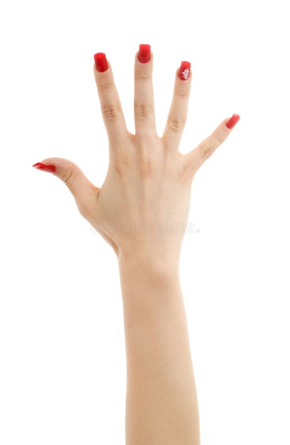 Hand with red nails stock photo. Image of life, manicure - 41500320