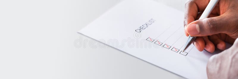 Hand with Red Pen Marking a Check Box Stock Photo - Image of customer ...