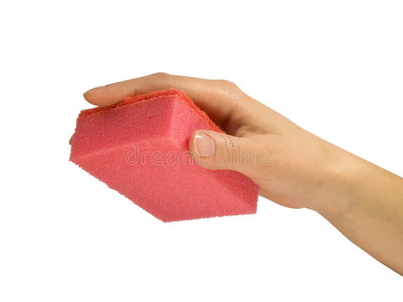 Hand Squeezing Sponge stock photo. Image of sponge, caucasian - 13660334