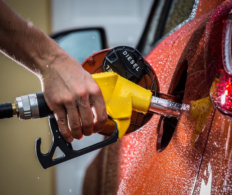 Hand Refilling the Car with a Gas Pump Stock Image - Image of refuel ...