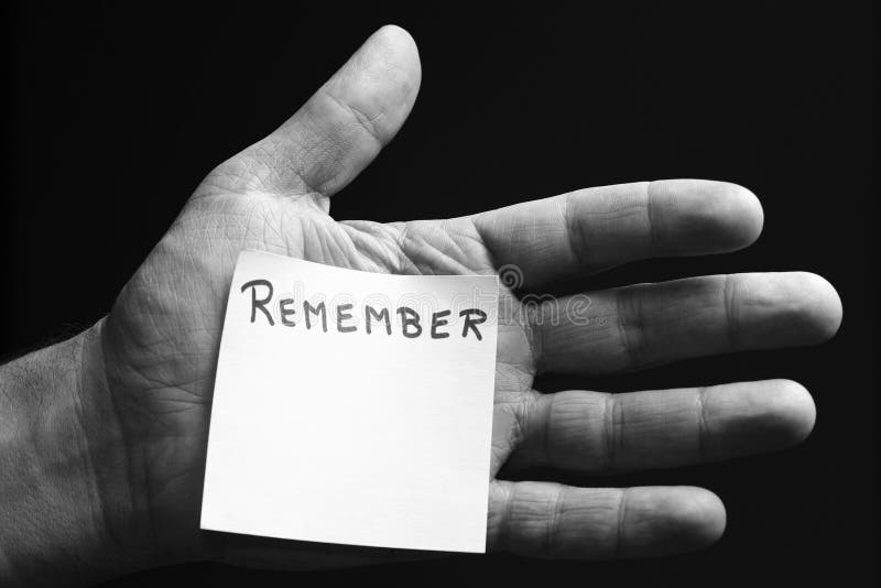 Remember on sticky note stock image. Image of sticky - 20797667