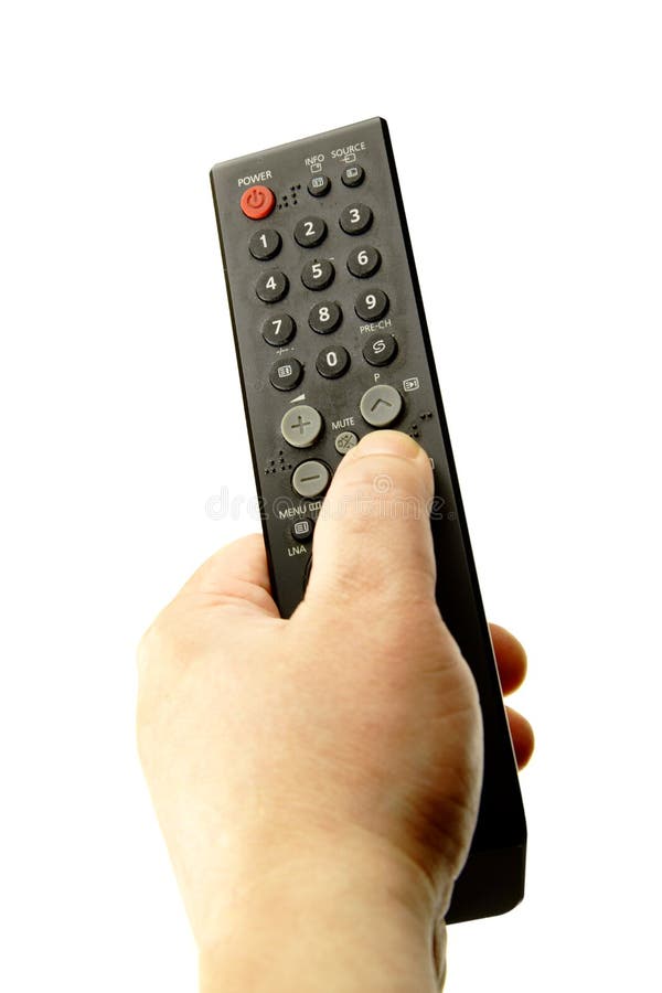 Hand Holding a TV Remote Control Stock Photo - Image of broadcasting ...