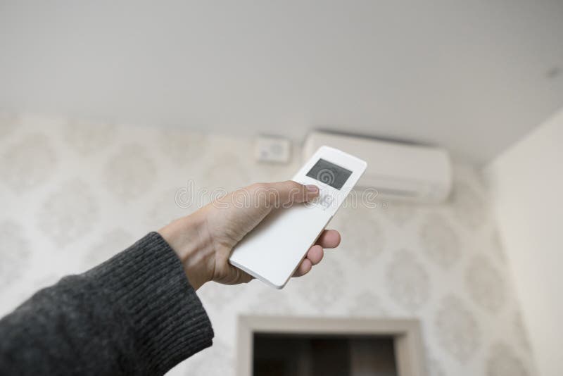 Air Conditioner Wall Controller - Image Stock Photo - Image of ...