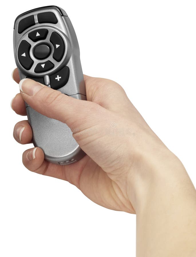 Hand and remote control stock image. Image of equipment - 55560527
