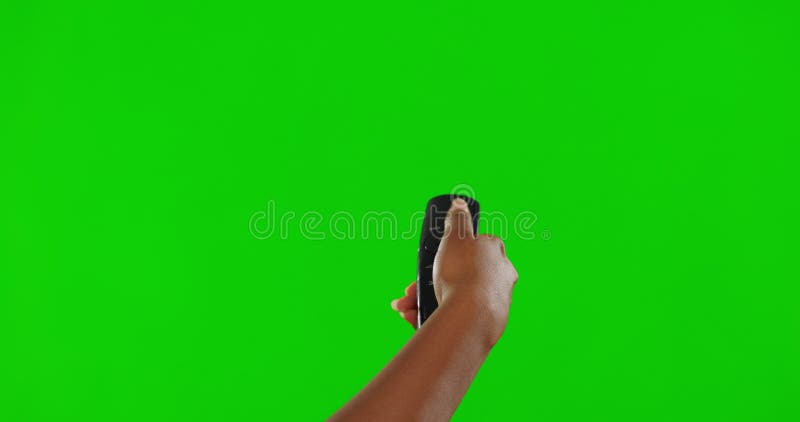 Hand, Remote Control and Green Screen, Change Channel and Watching Tv ...