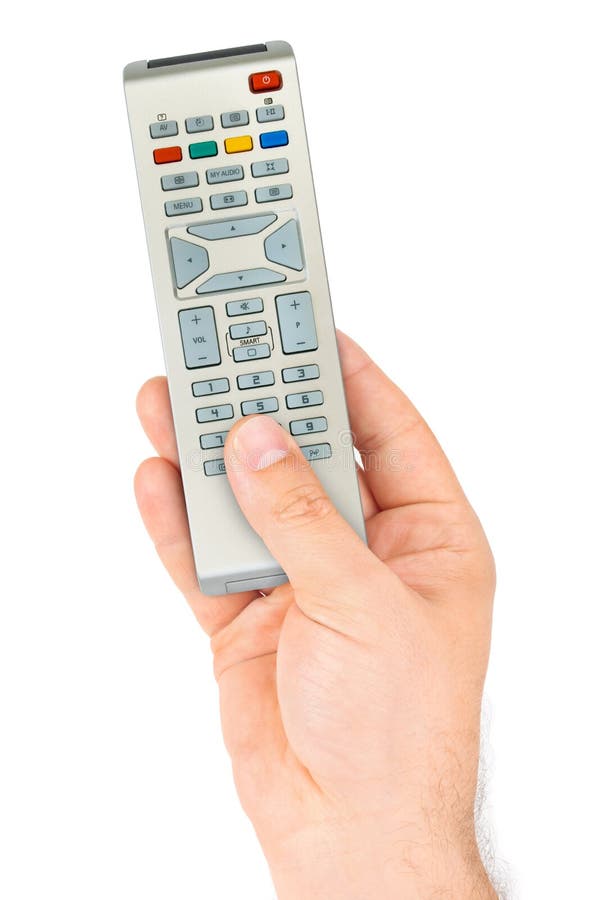 Hand with Remote Control of Windows Cleaning Robot Stock Photo - Image ...