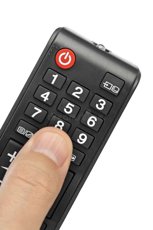 Hand with Remote Control of Windows Cleaning Robot Stock Photo - Image ...