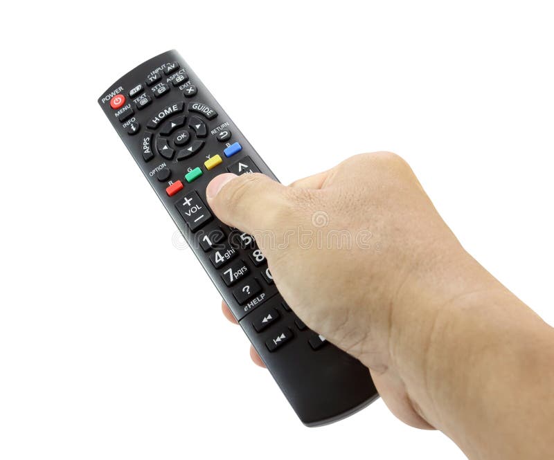 Hand with Remote Control Smart TV Stock Photo - Image of play, finger ...