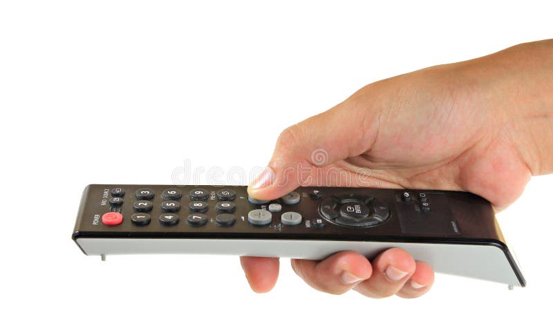 Hand with remote control stock photo. Image of control - 41011916