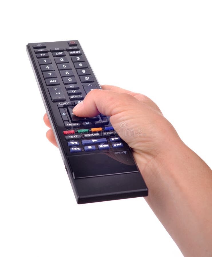 TV Set and a Remote Control Stock Image - Image of electronic, concept ...