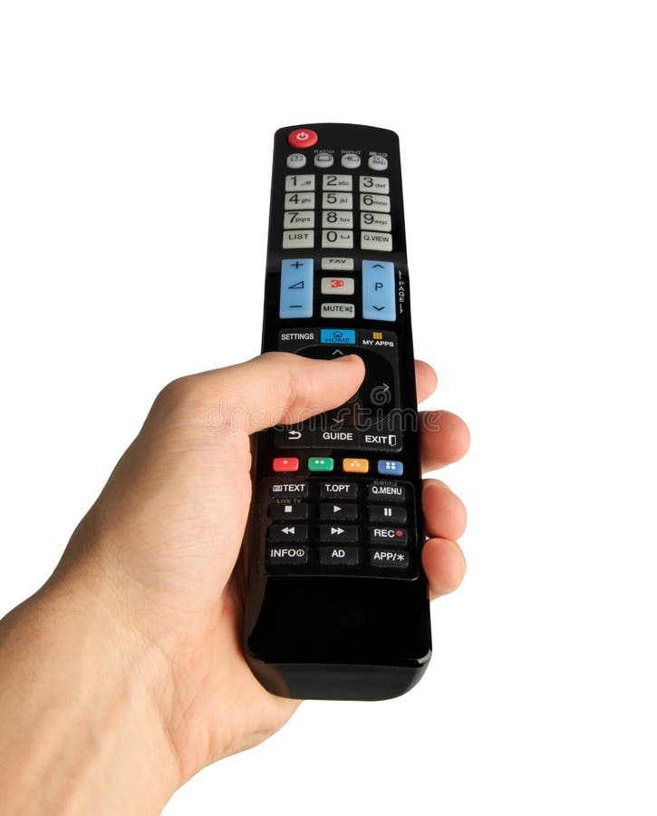 A Hand Holding a Remote Control Stock Image - Image of thumb ...