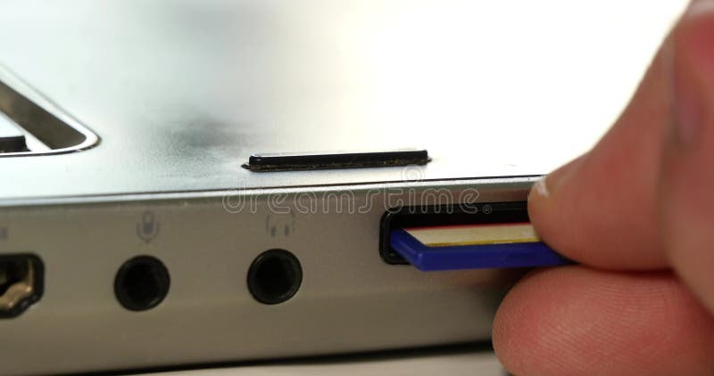 Hand Removing Micro Sd Card from Laptop 4k Stock Video - Video of ...