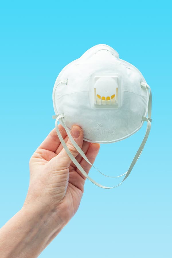 Hand with the Respiratory Protection Face Mask Stock Image - Image of ...