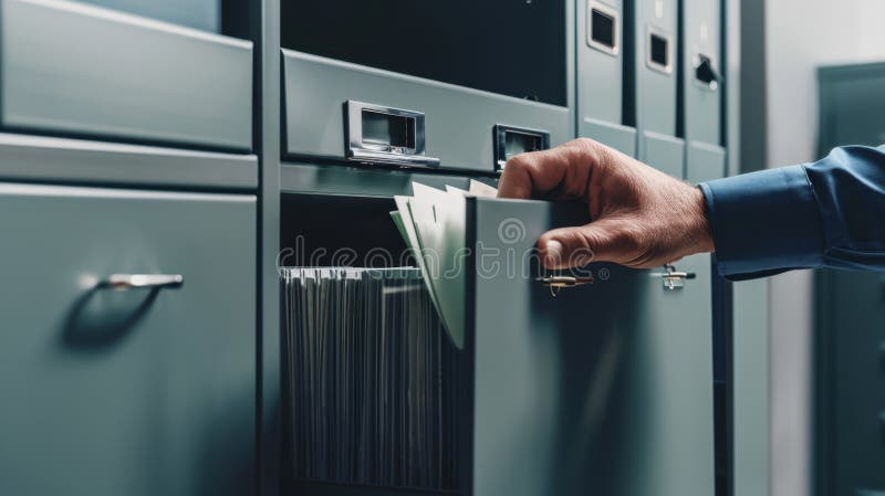 The Hand Retrieving Files..AI Generated Image Stock Photo - Image of ...