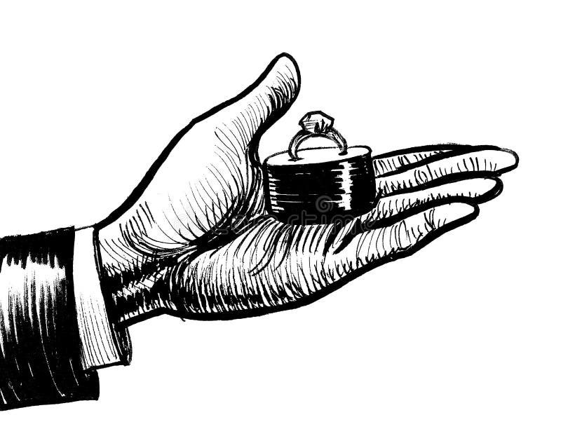 Hand Ring In Ship Bell Sketch Vector Illustration Stock Vector ...