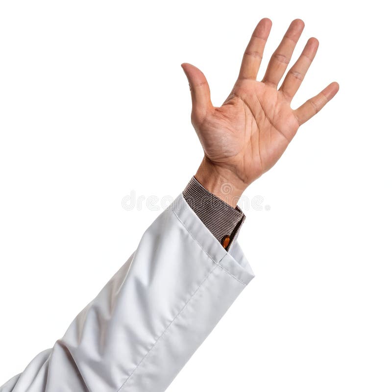 Hand Rise Scientist stock illustration. Illustration of future - 357439455