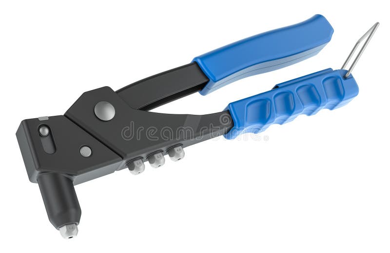 Hand Riveter, Rivet Gun. 3D Rendering Stock Illustration - Illustration ...