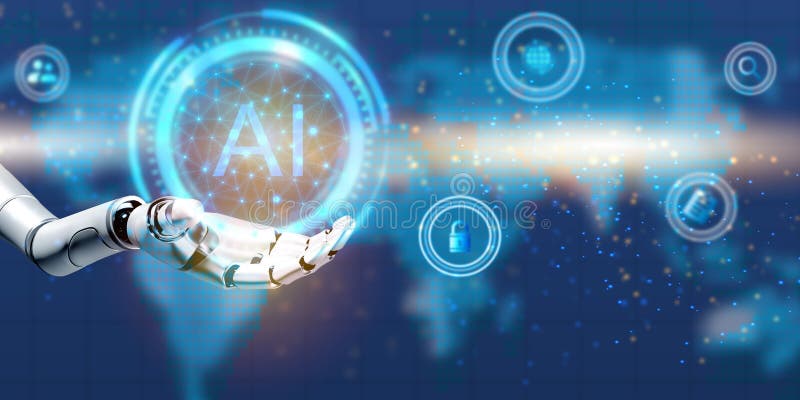 Hand Robot Ai Artificial Intelligence Shakehand Technology Background ...