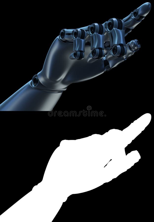 Hand of a Robot. Internet Technology Concept Stock Illustration ...
